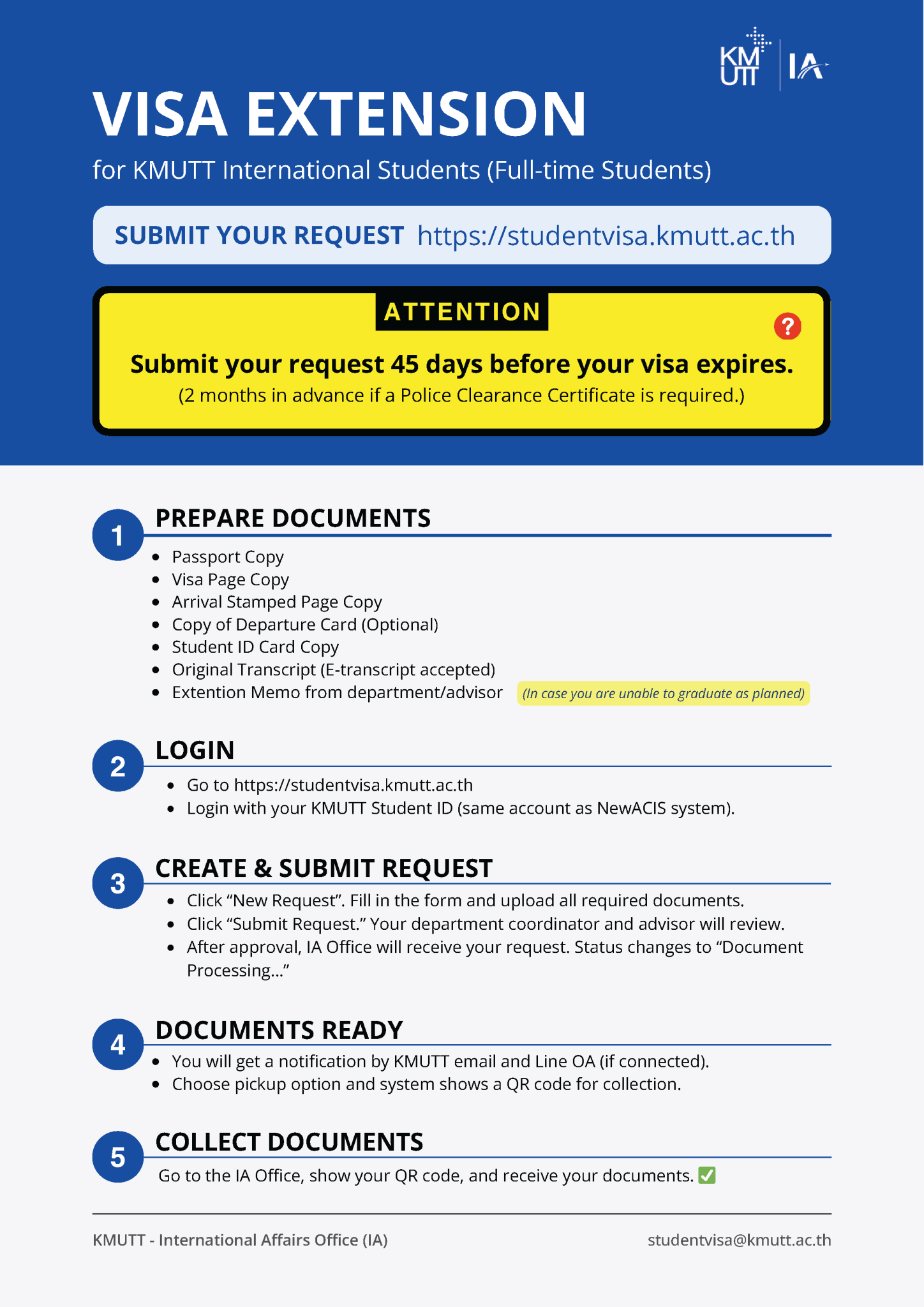 Student Visa – International Affairs Office (IA)